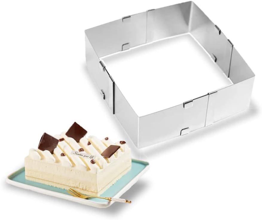 Amazon.com: TXIN Stainless Steel Cake Ring Square Cake Mousse Mold Ring ...