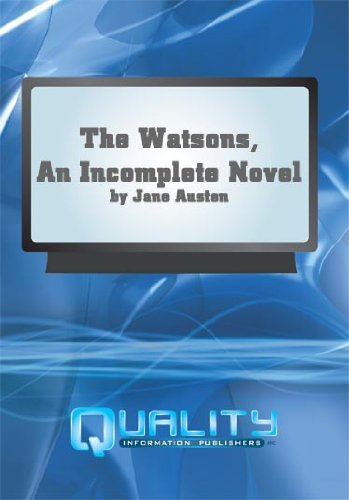 Amazon.com: The Watsons, An Incomplete Novel: 0844896016598: Jane ...