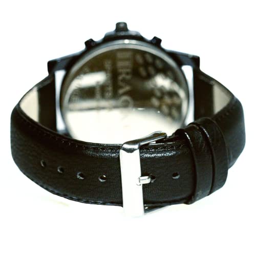Buy Trackon T-45 Black Leather Belt Analog Watch for Men (Dial: Black ...