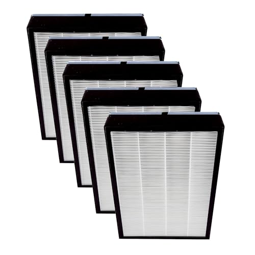 Nuwave OxyPure 5-Pack Genuine Replacement HEPA/Carbon Combo Filters, Removes Allergens ...