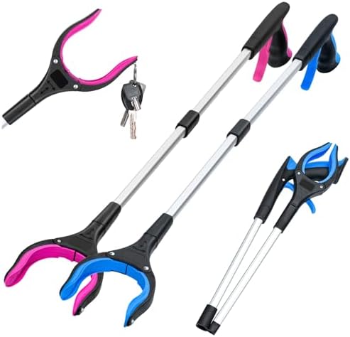 Amazon.com: 2-Pack Grabber Reacher Tool,32 Inch Extra Long Foldable Pick Up Stick with Strong ...