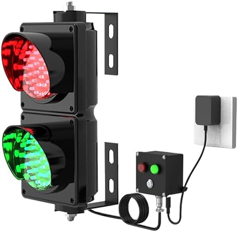 4in Traffic Light Lamp, Red/Green Stop Light, LED Indicator Warning ...
