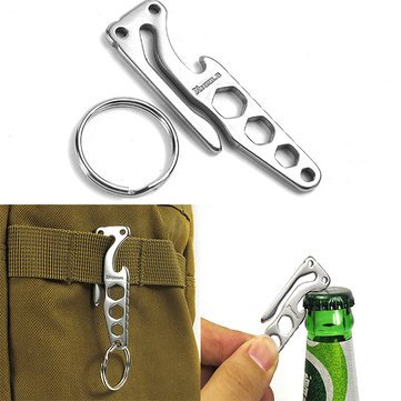Buy Outdoor EDC Pocket Key Chain Tool Keyring Clip Hook With Bottle ...