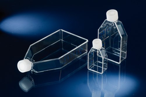 Nunc Polystyrene Triple Flask Non Treated Straight Neck with HDPE ...