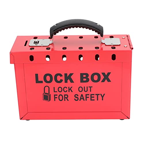 Lockout Tagout Box, Portable Group Lock Box with 12 Slots, Heavy Duty ...