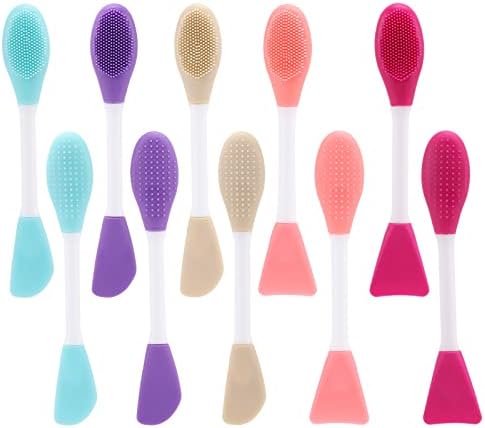 Amazon.com: 20 Pcs Silicone Face Mask Applicator, 2 in 1 Double-Sided ...