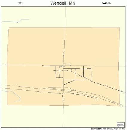 Amazon.com: Large Street & Road Map of Wendell, Minnesota MN - Printed ...