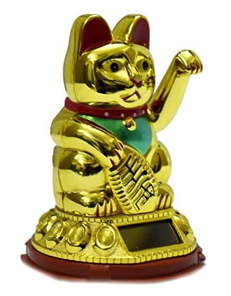 Buy Gemo India Plastic Feng Shui Lucky Cat Chinese Maneki Neko Waving ...