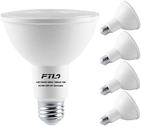 PAR30 LED Bulb 3000K Warm White Long Neck Flood Light Dimmable 12W ...