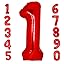 Amazon.com: Giant 40 Inch Red Number 33 Balloon Red 33th Birthday ...
