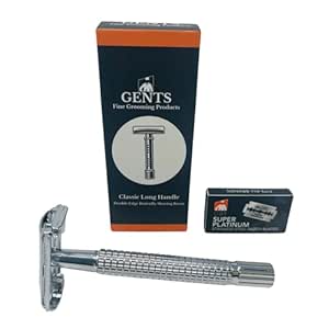 Amazon.com: GENTS Long Handle Classic Double Edge Safety Razor ...