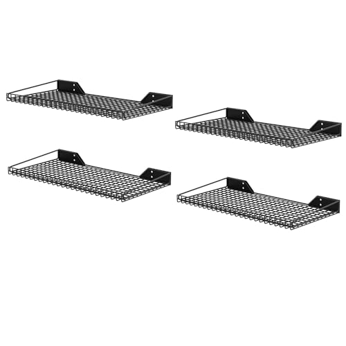 Amazon.com: Wallmaster Heavy Duty Garage Wall Shelving 4 Pack 23.6"x11 ...