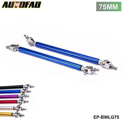 AUTOFAB - Universal 2Pcs/SET 75mm Adjustable Front Bumper Lip Splitter ...