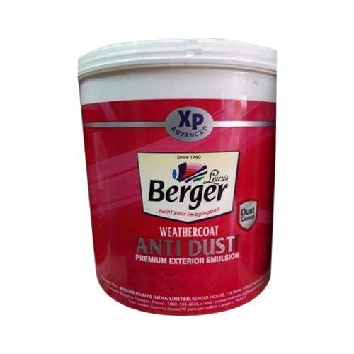 Berger weathercoat Premium Exterior Smooth Emulsion (4 Litre) : Amazon ...