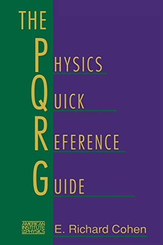 The Physics Quick Reference Guide: COHEN E.R.: 9781563961434: Amazon ...