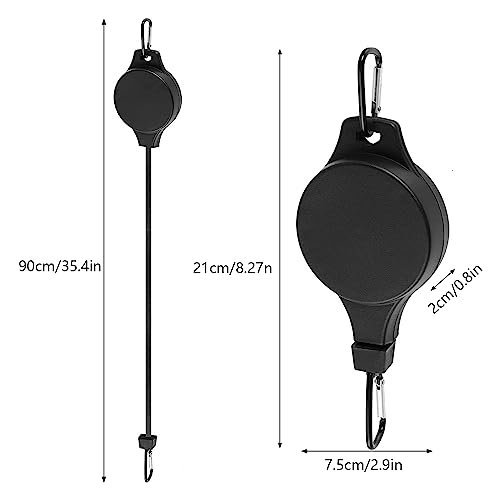Hanging Basket Pulley, Heavy Duty Retractable Plant Pulley Hook 2 PCS ...