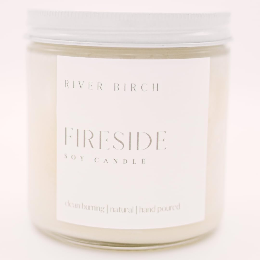 Amazon.com: River Birch Candles Fireside Scented Candle | Premium, All ...