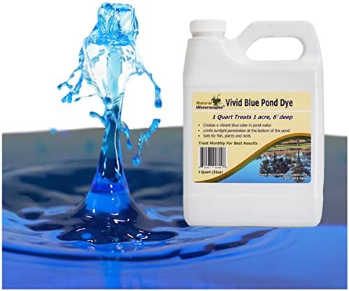 Vivid Blue Pond Dye Concentrate Treats up to 1 Acre - Bright Blue Lake ...