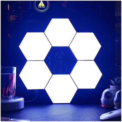 6 Pack Hexagon LED Lights, Touch Sensitive Hexagon Wall Light Panels ...