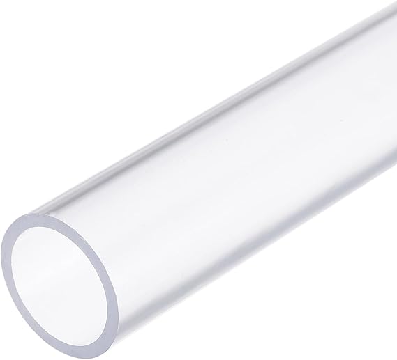 MECCANIXITY 1 1/4 Inch Clear PVC Rigid Tube Round Pipe 25.6mm ID 32mm ...