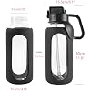Amazon.com: Gulujoy Glass Water Bottle 50 Oz with Straw and Handle Wide ...