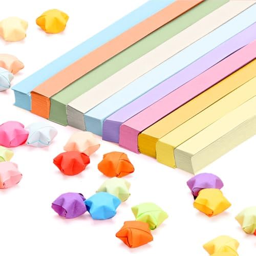 Amazon.com : 1350 Sheets Star Origami Paper 10 Assortment Color Star ...
