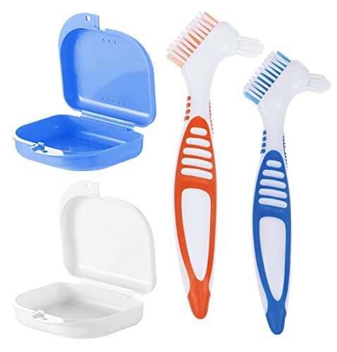2 Dental Dentist Storage Box with Toothbrush, Denture Box with Vent ...