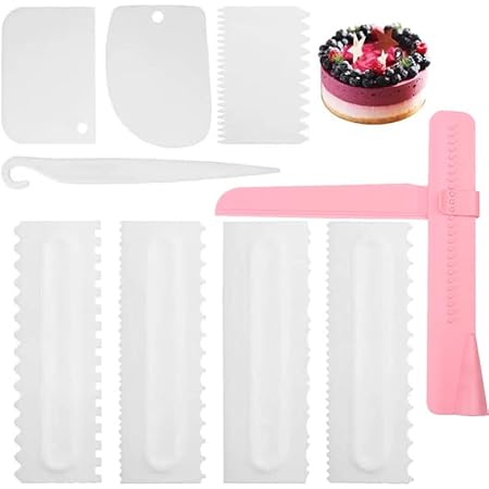 Amazon.com: Cake Scraper Set of 9 Packs Cake Scraper Cake Decorating ...