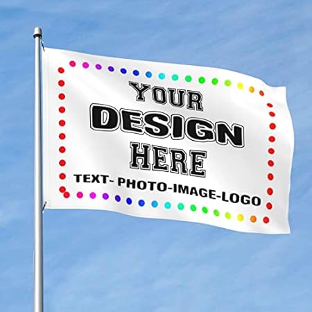 Amazon.com : Custom Flag Add Your Own Design Here Small Car Flags ...