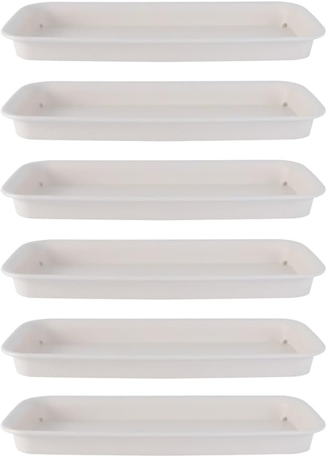Amazon.com : Housoutil Planter Tray 6 Pcs Rectangular Plastic Plant ...