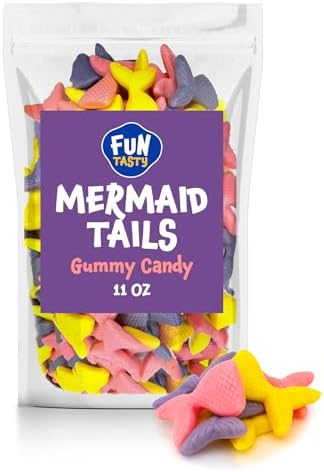 Amazon.com : Mermaid Tails Gummy Candy Mixed Fruit Flavor, 11-Ounce ...