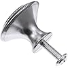 24 Pack Silver Cabinet Knobs Kitchen Round Drawer Dresser Handles ...