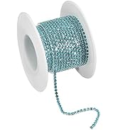 Amazon.com: uxcell 3 Yards Rhinestone Chain Trim - 10mm Bling Shiny ...