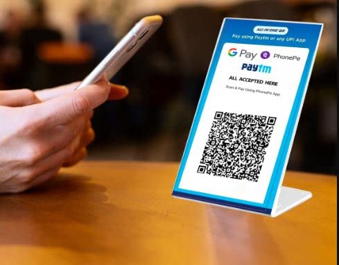 White Acrylic QR Bar Code Display Stand, Paper Stand, Perfect for ...