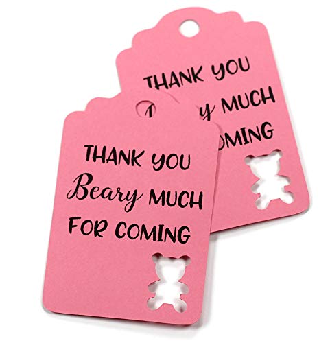 Amazon.com: Teddy Bear Themed Favor Tags - Thank You Beary Much for ...