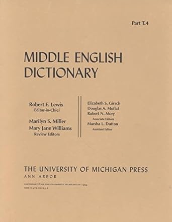 Middle English Dictionary: T.3: Buy Online at Best Price in Egypt ...