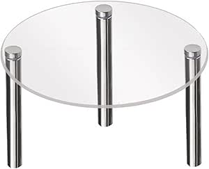 Amazon.com: QHHVAIT Acrylic Clear Square Round Display Stand Jewelry ...