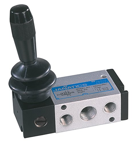 Janatics 5/2, 1/4" NPT Thread, Hand Lever Operated Valve with Spring ...