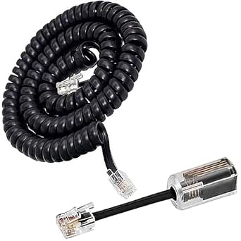 KEWAYO Telephone Cord Detangler, 1 Pack 12 Ft Uncoiled Modular Coiled ...