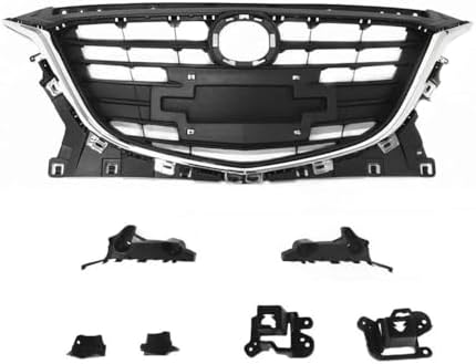Amazon.com: 7PCS Front Grille Chrome Trim+Grill Brackets+Bumper Side ...