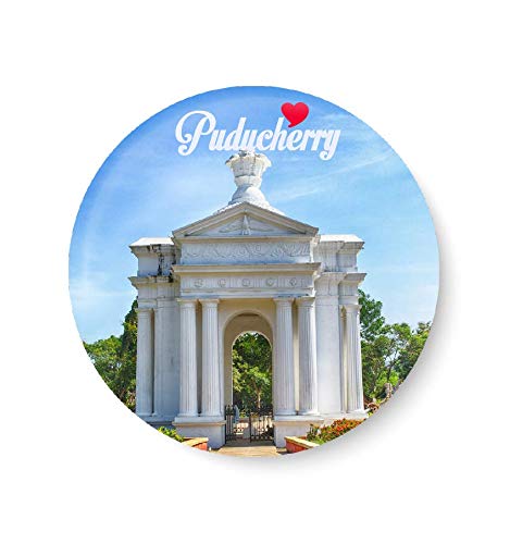 Buy PEACOCKRIDED Love Puducherry Pin Badge (Metal, Multicolour, 75mm ...