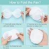 Amazon.com: BENECREAT 5 Pcs White Foldable Flying Disc Fans 9.8 Inch ...