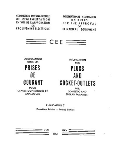 IECEE CEE-7 Ed. 2.0 b:1963, Specification for plugs and socket-outlets ...