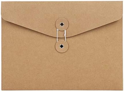 10pcs A4 Kraft Paper Envelopes Portfolio Foolscap File Folders Document ...