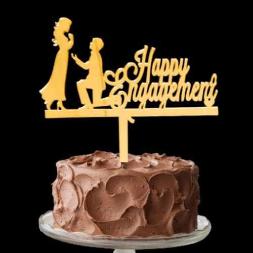 Party Decorz Happy Engagement Topper| Engagement Couple Cake Topper| 5 ...