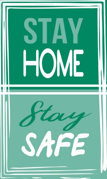 Safety Sign Sticker | Stay Home Stay Safe Signage, Waterproof Sticker ...