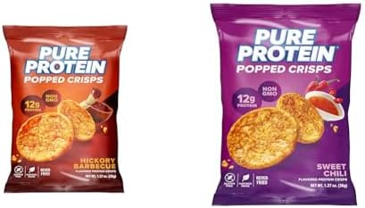 Amazon.com: Pure Protein Popped Crisps Bundle, Hickory Barbecue & Sweet ...