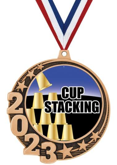 Buy 2023 Cup Stacking Medal Award, Bronze Crescent 2 3/4" Sport ...