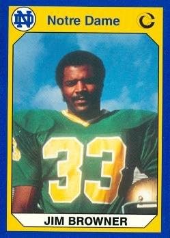 Amazon.com: Jim Browner Football Card (Notre Dame) 1990 Collegiate ...