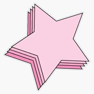 Amazon.com: Light Pink-Star Sticker Bumper Sticker Vinyl Decal 5 ...
